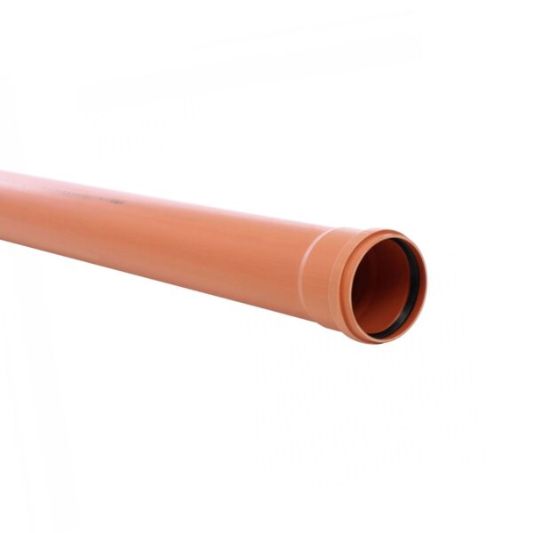 Teava PVC 125 mm x 6 m, SN4, Canalizare Exterioara, Cu Mufa Si ...